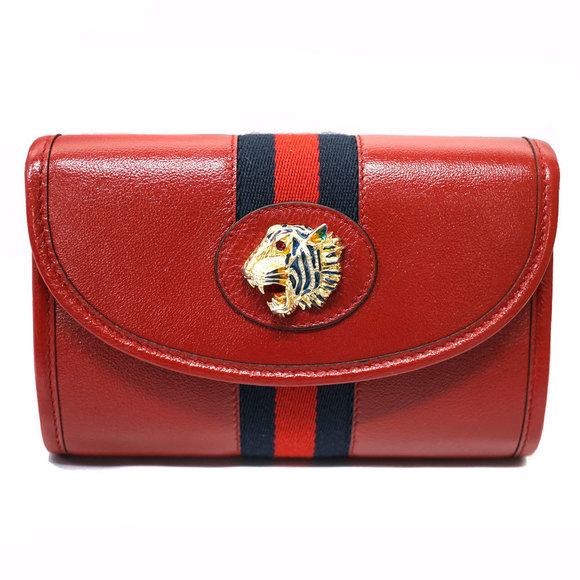 Gucci | Bags | Gucci Rajah Mini Shoulder Bag Tiger Red Navy | Poshmark